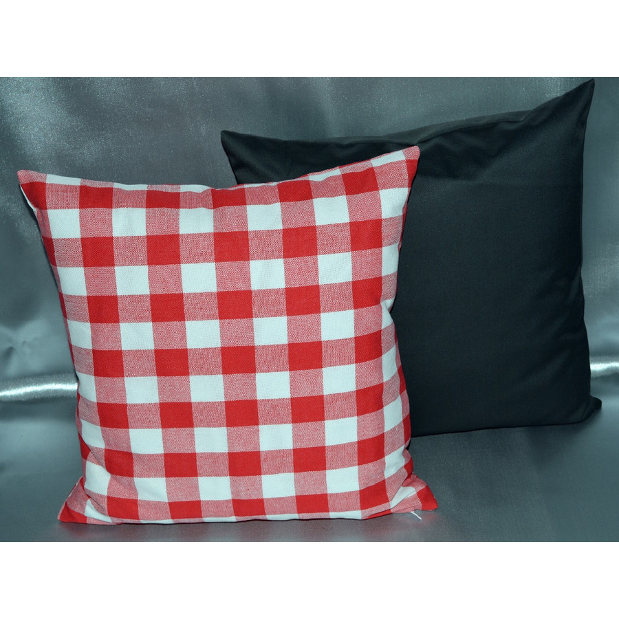 PIROSKA Piros Fehér díszpárnahuzat 40x40 cm - Díszpárna.com Webáruház
